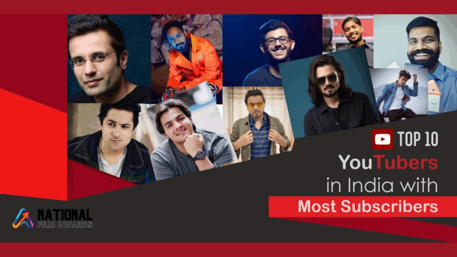 Top 10 YouTubers in India With Most Subscribers 2025 - National Film Awards